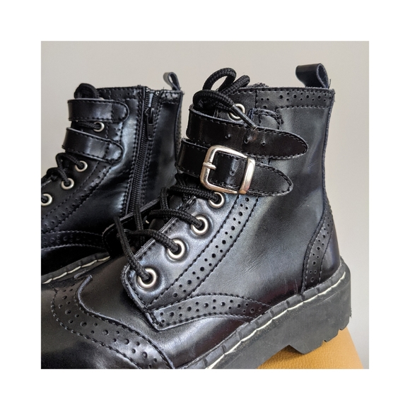Anarchic | Shoes | Anarchic Black Leather Combat Boots | Poshmark